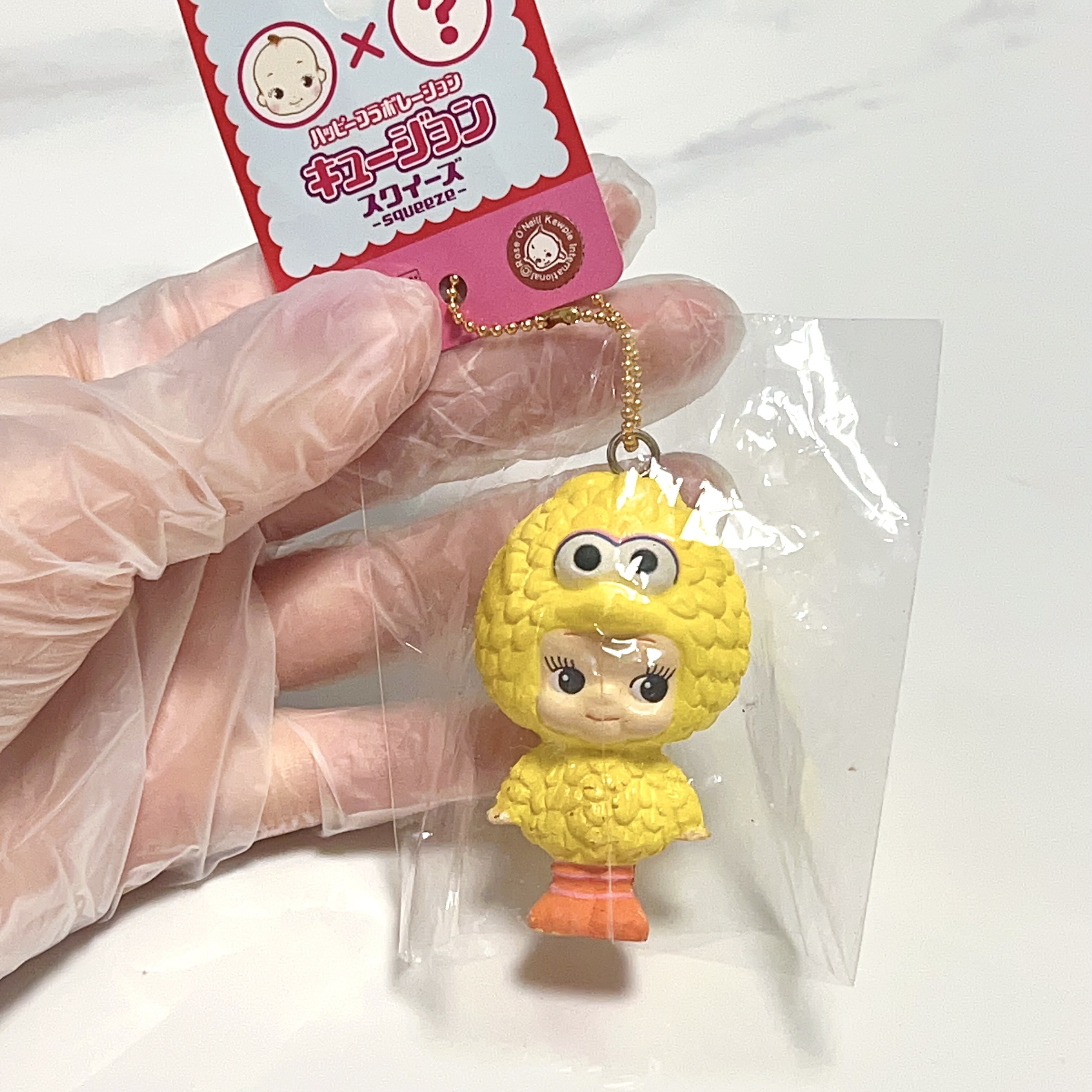 Kewpie x sesame street Big Bird squishy