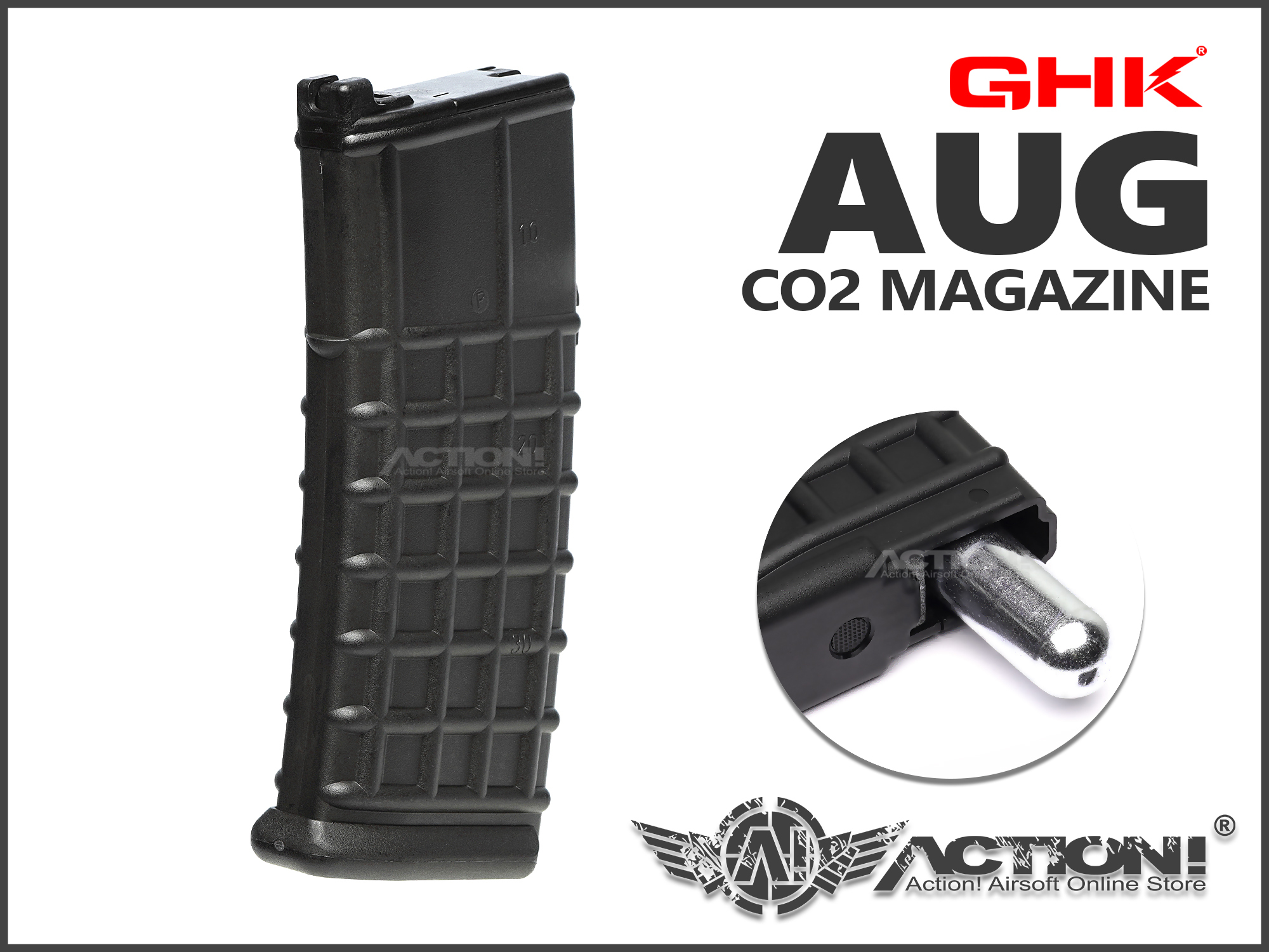 GHK - AUG 32rds CO2 Magazine for GHK AUG AIRSOFT GBB Se