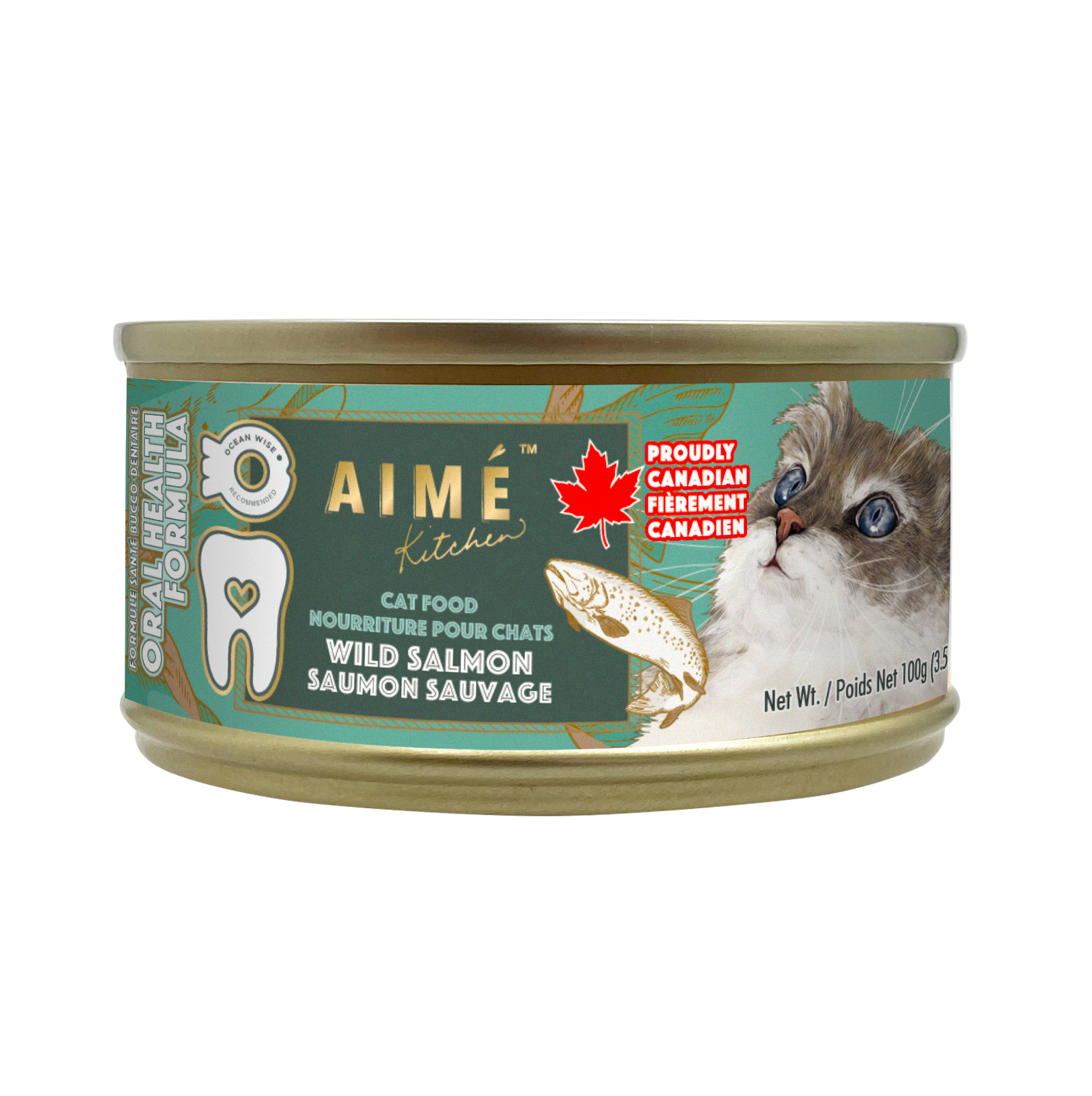 Aime Kitchen 口腔強健配方 成貓主食罐 野生三文魚 100g