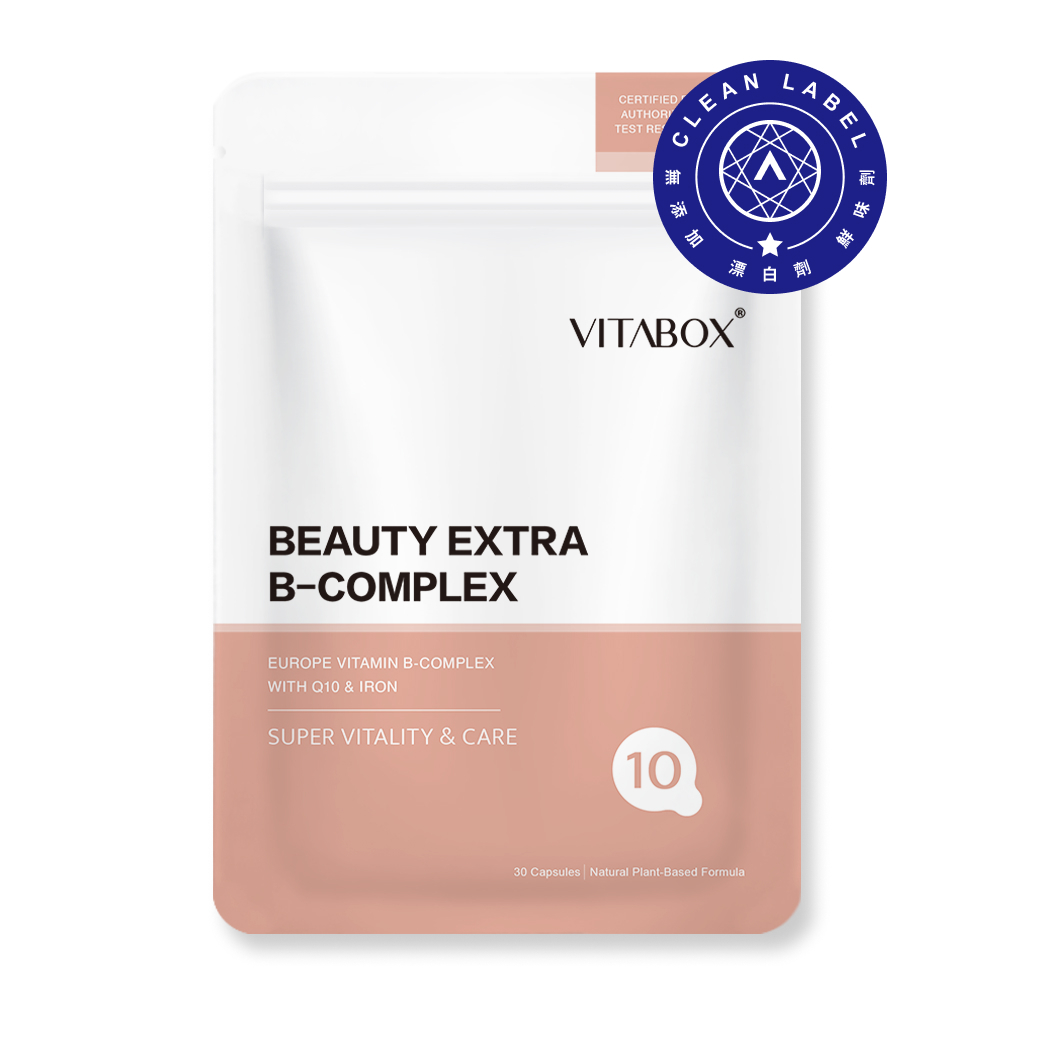 女性天然酵母維生素 B 群+Q10+專利鐵 - VITABOX®【美妍專科】