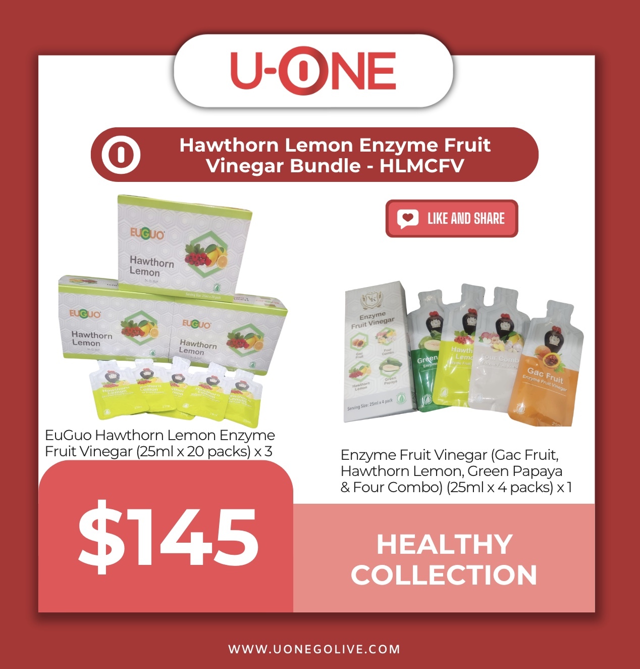 Hawthorn Lemon Enzyme Fruit Vinegar Bundle - HLMCFV