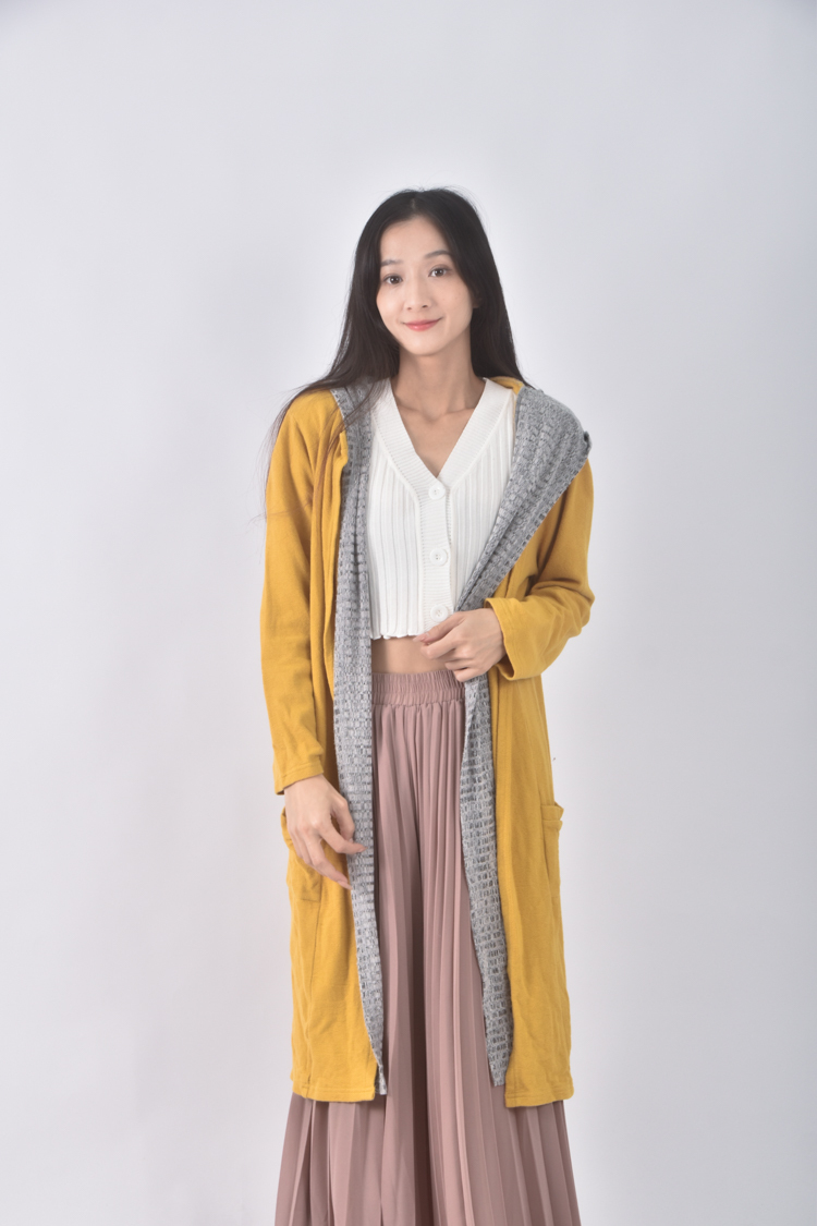 二拾衫-(M) 撞色黃色外套二手衣｜30日無條件退貨