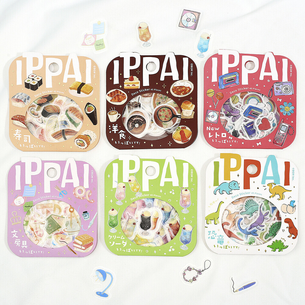 BGM - 箔押和紙貼紙包 - IPPAI：滿滿的第3彈（共6款）