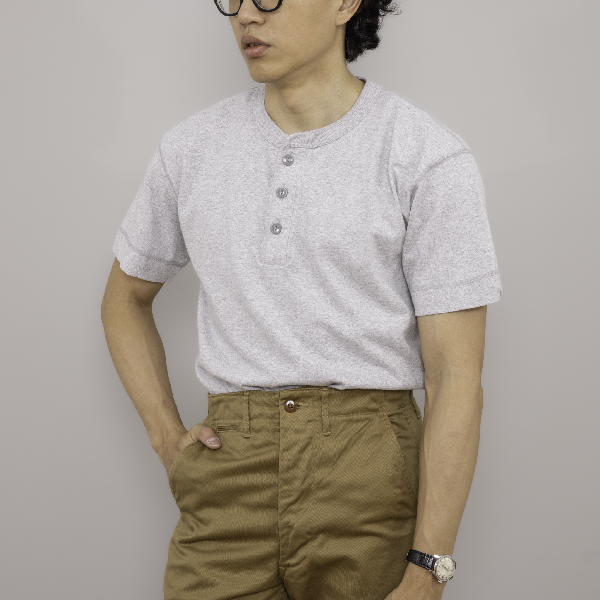 PHERROWS - 經典人氣復古亨利領短 Tee (25SS 全新版型)