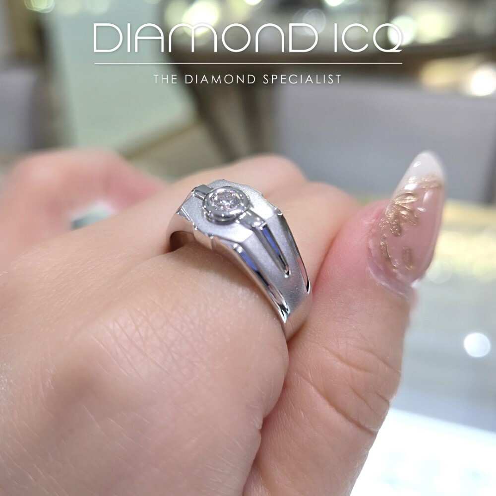 0.18ct Round Diamond Ring in 18K White Gold / LR12384