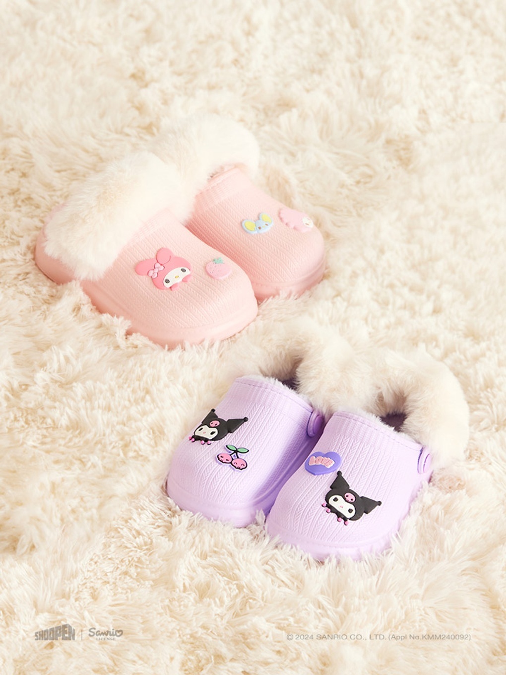 SHOOPEN Kids x Sanrio Fluffy EVA Fur Sandals HPKV0EFT1S