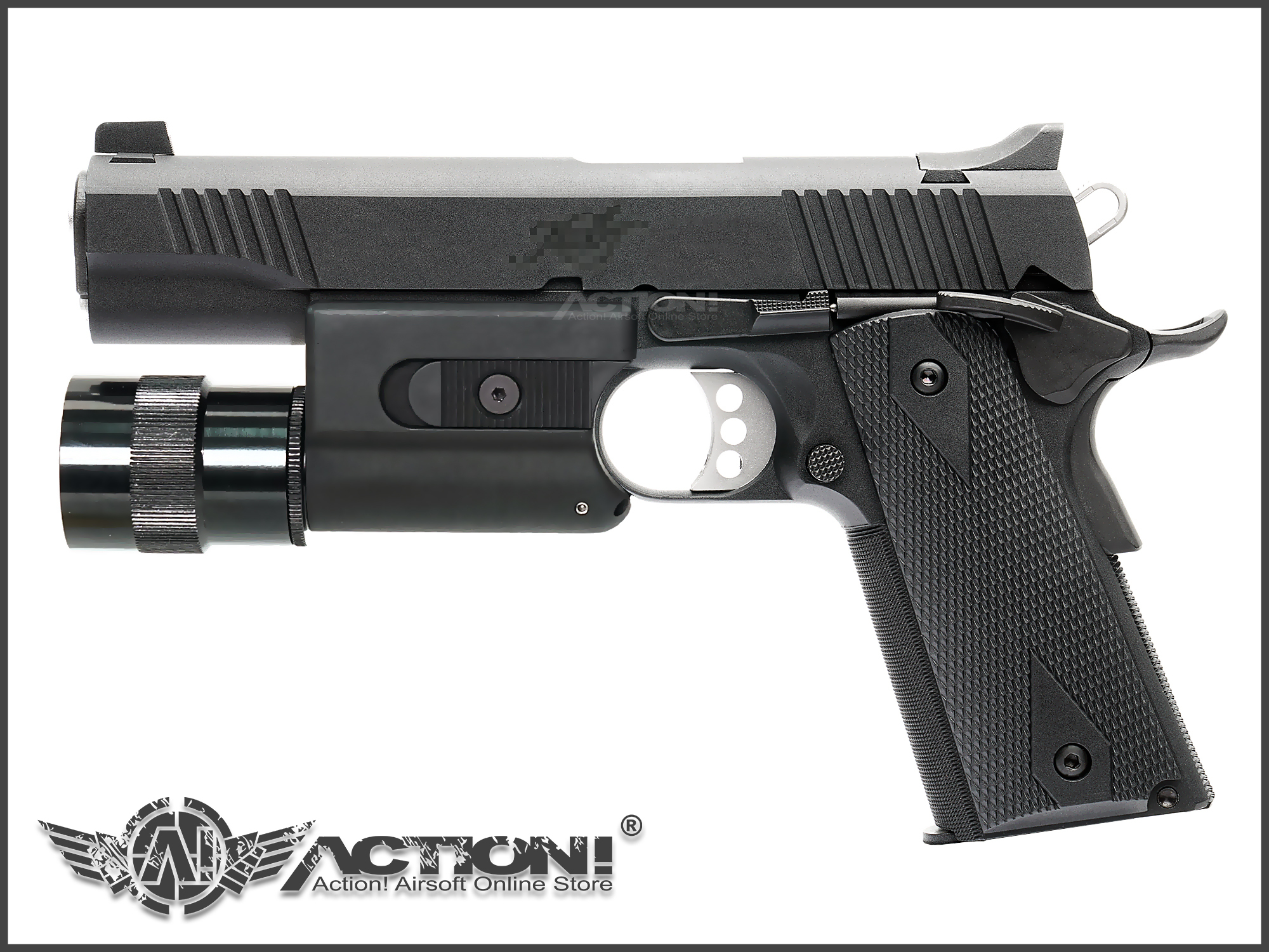 1911 LAPD SWAT Kimber Custom II 樣式 瓦斯手槍 (刻印版) + VLight