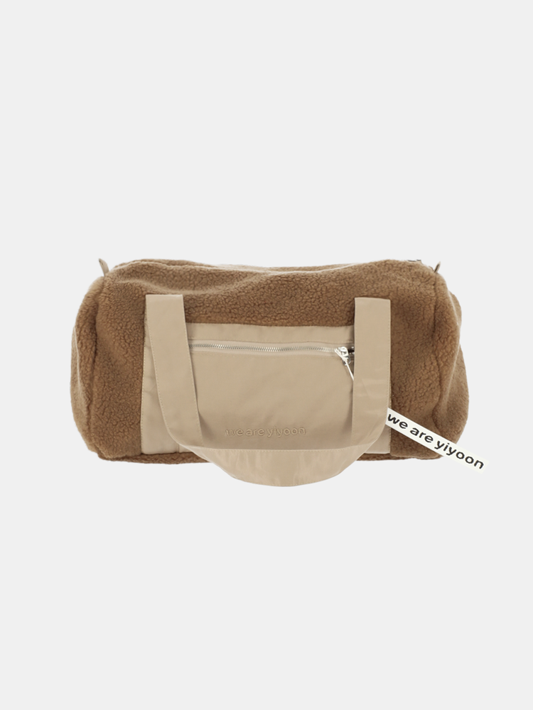 [weareyiyoon] Shearing duffle bag brown (圓筒行李袋)