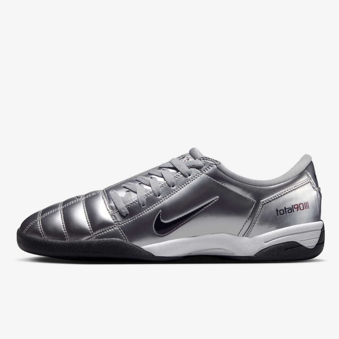 NIKE TOTAL 90 METALLIC SILVER AND BLACK 足球鞋 金屬銀 黑勾- HJ9