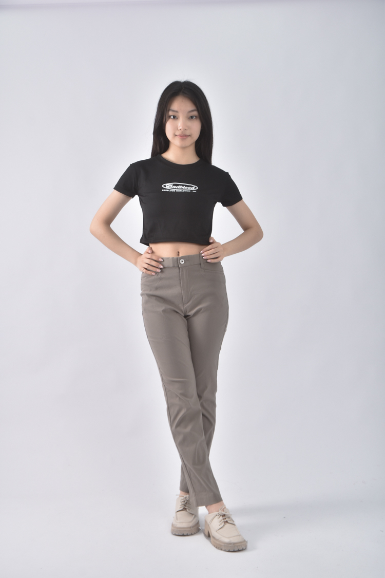 二拾衫-(M) ai2高腰修身棕色長褲二手衣｜30日無條件退貨