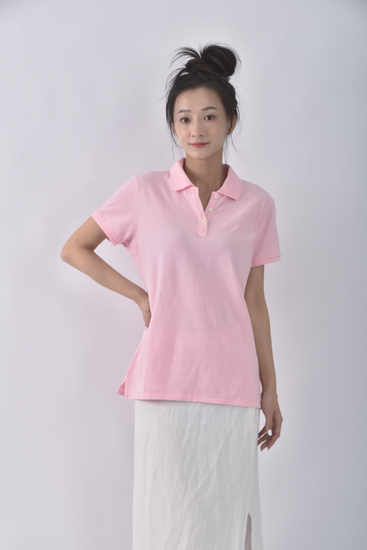 二拾衫-(L) lativ棉質純棉polo衫粉色短袖上衣二手衣｜30日無條件退貨