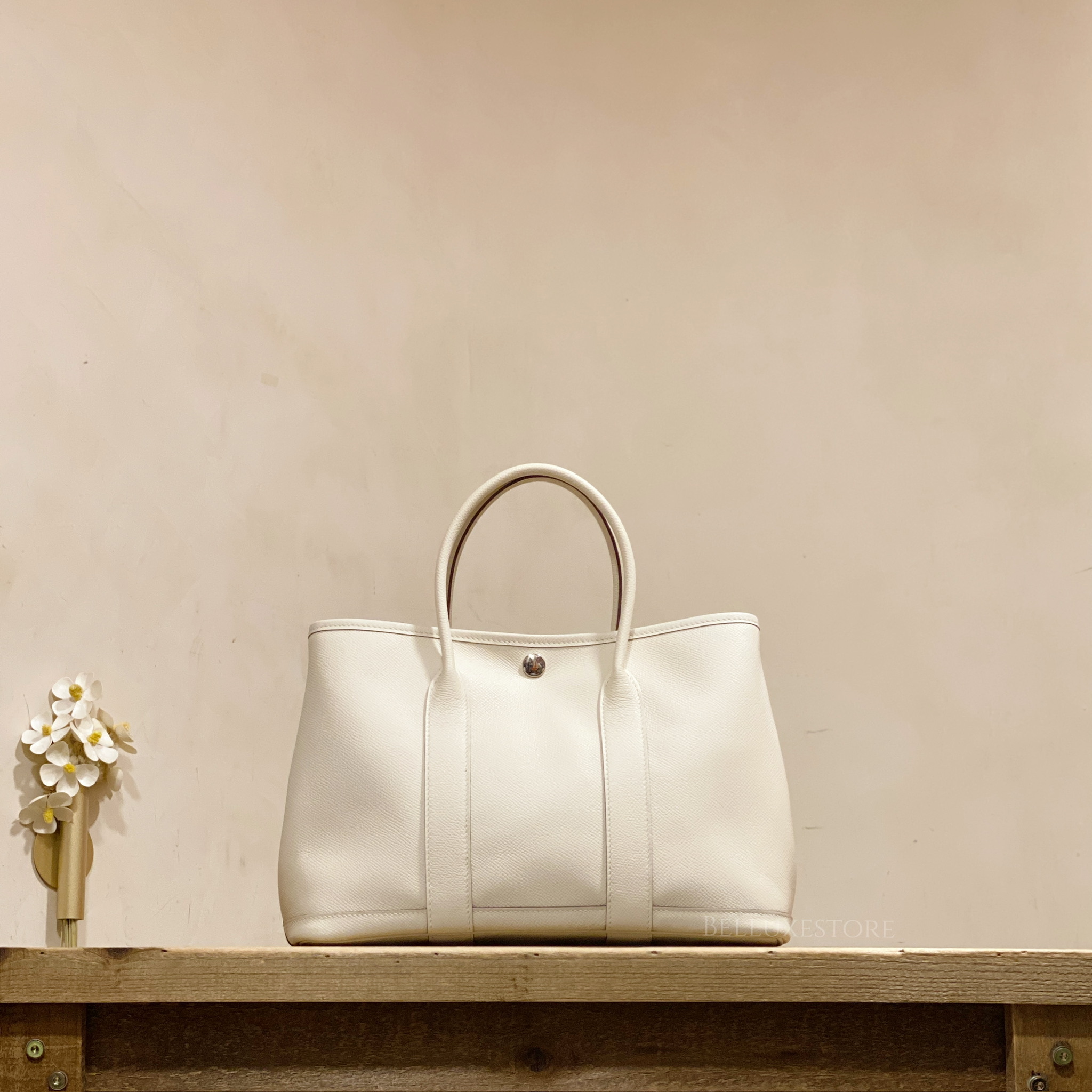 [Pre-owned] Hermes GP 30 epsom stamp U Nata/ silver