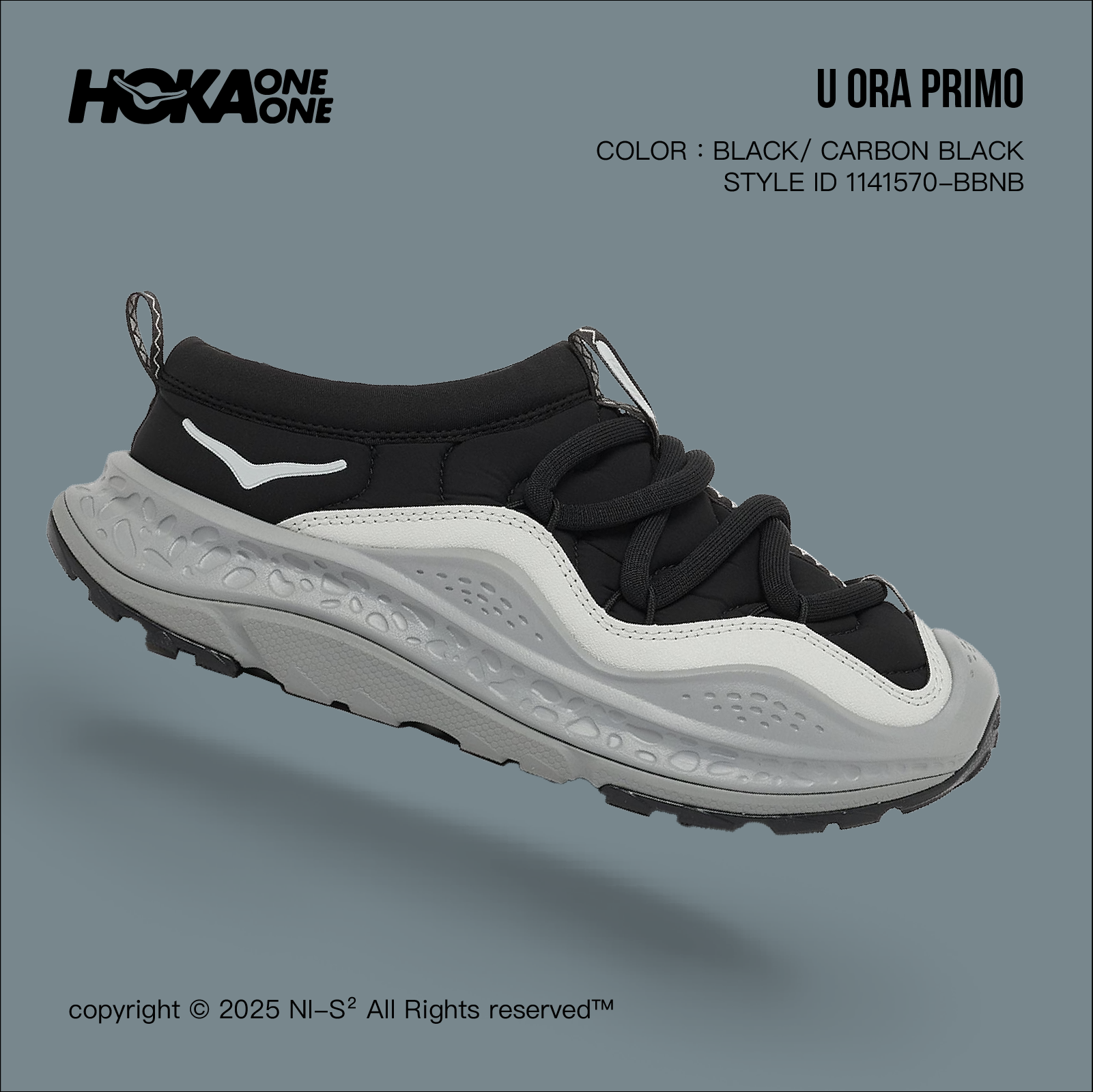 HOKA ONE ONE U ORA PRIMO 黑鯨