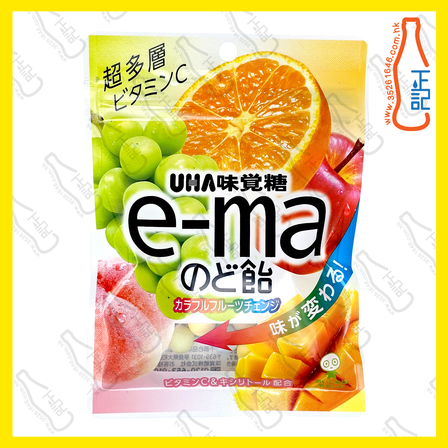 UHA E-MA 什果味 袋裝糖 50g