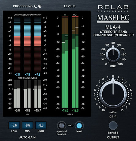 Relab Maselec MLA-4 三頻壓縮/擴展器 (序號下載版)