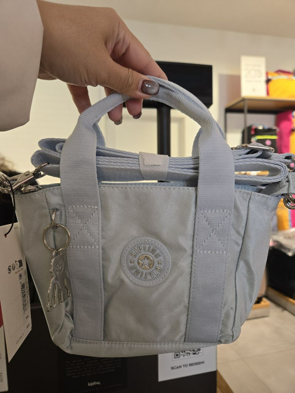[S] KIPLING GLACIER BLUE TWILL KIA4I5 JAYLA MINI TOTE BAG, 882256618587 ...