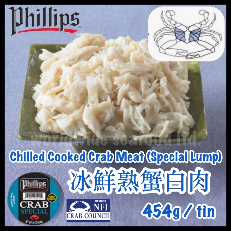 Special crab meat consists of the smaller pieces of whi