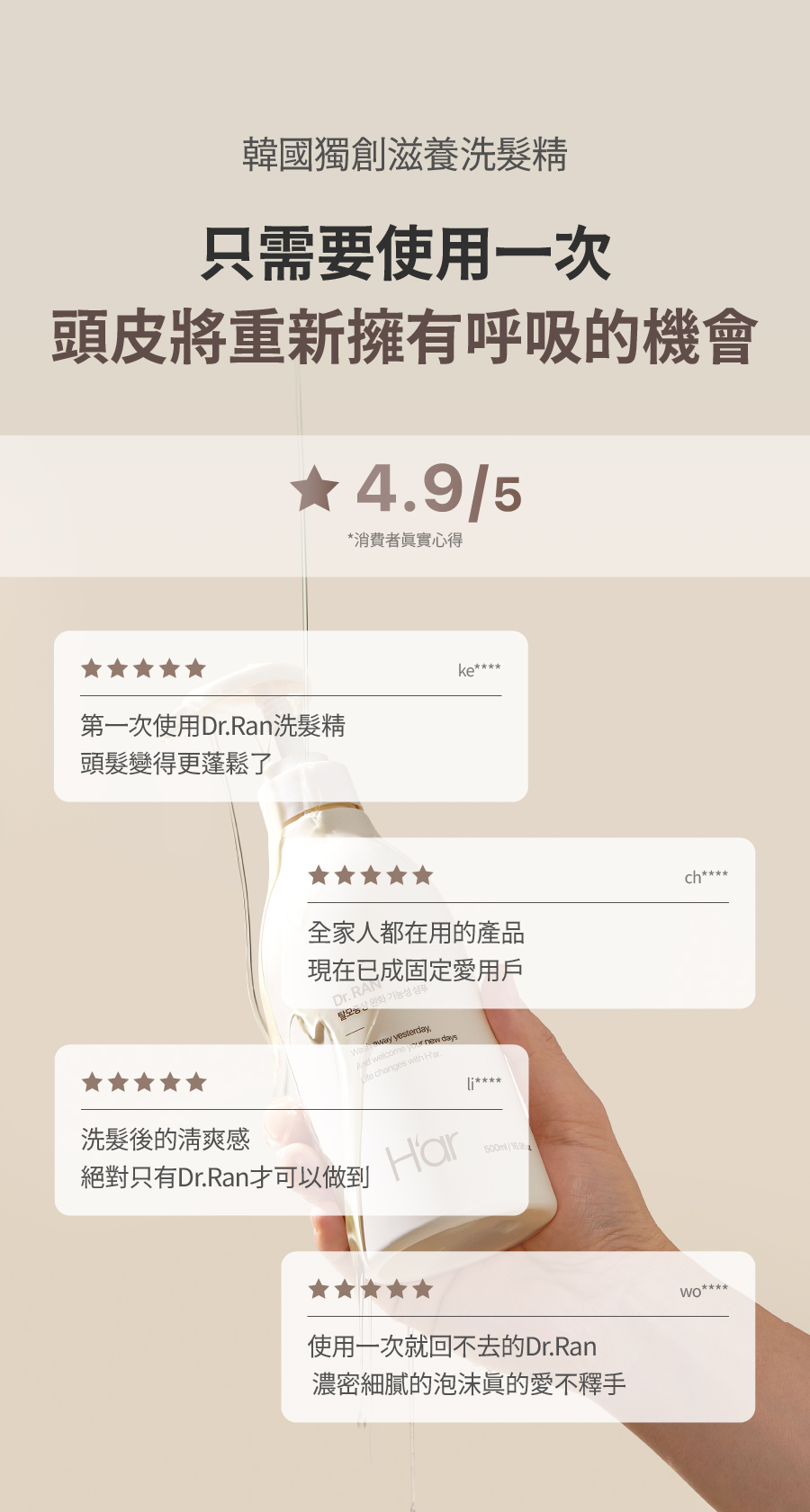 H'ar Dr. Ran 雞蛋洗髮精