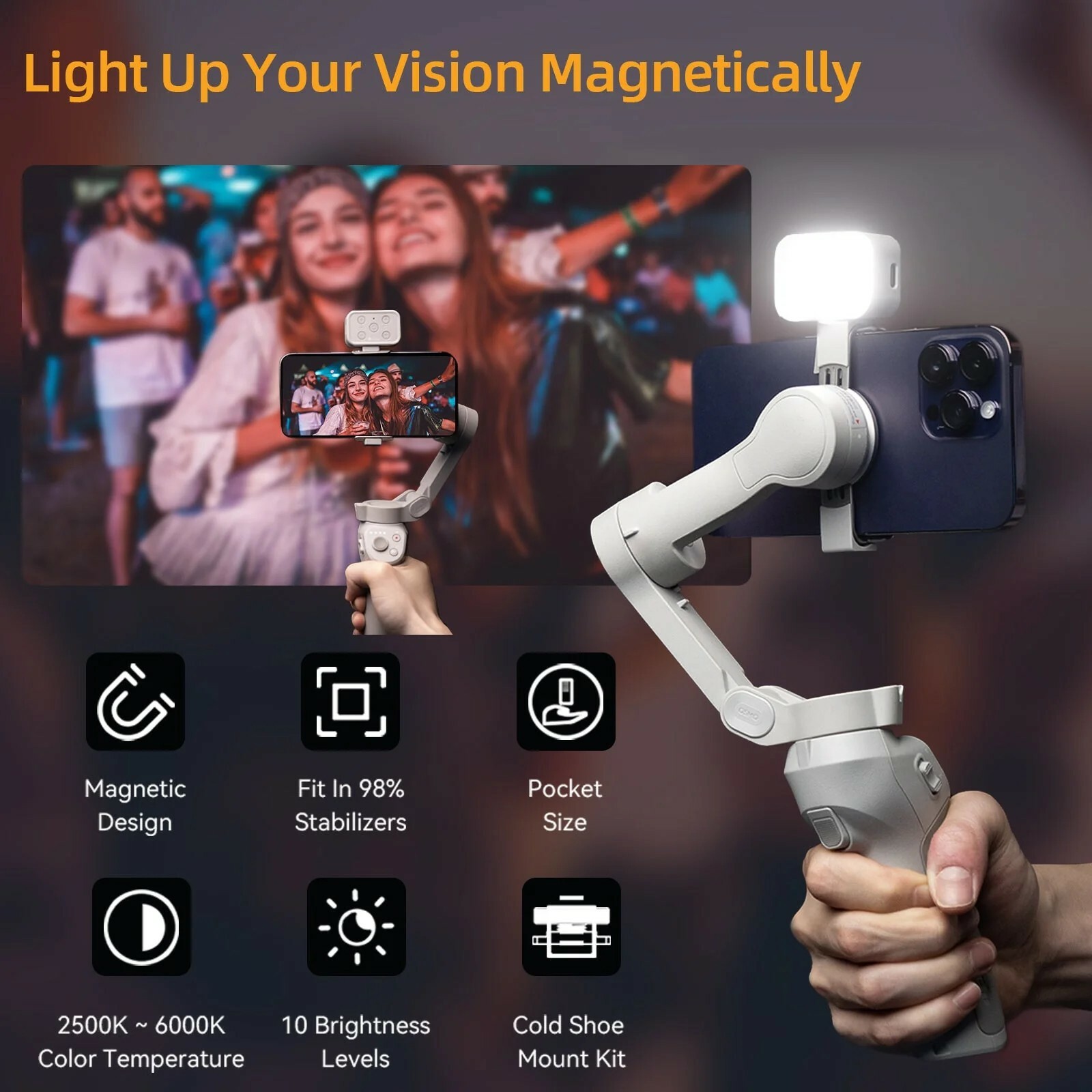 磁力迷你補光燈|拍照錄影最佳拍檔|FOTORGEAR Magnetic Mini light|搵好西