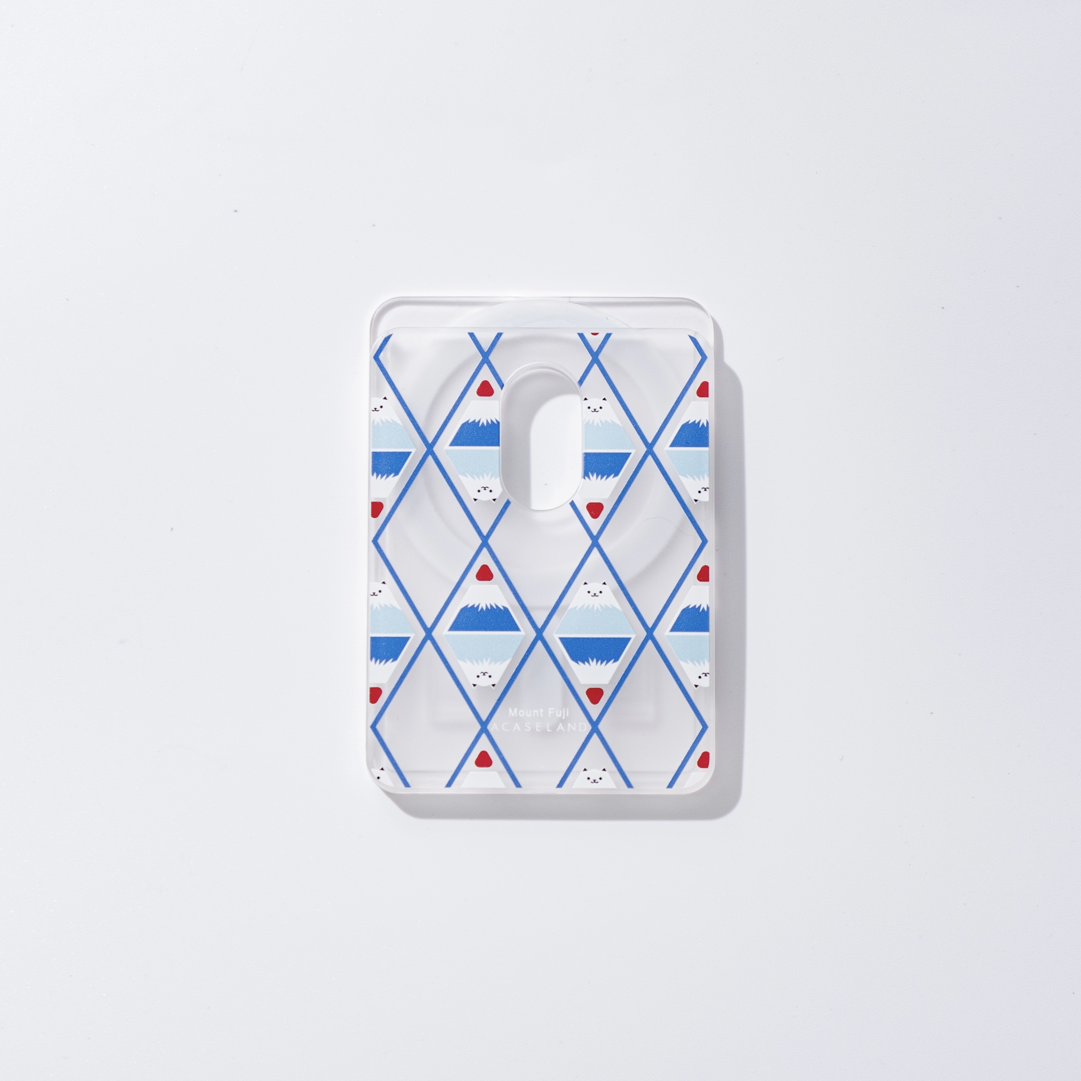 Meow Fuji /ᐠ｡ꞈ｡ᐟ\ 透明磨砂 MagSafe Card Holder