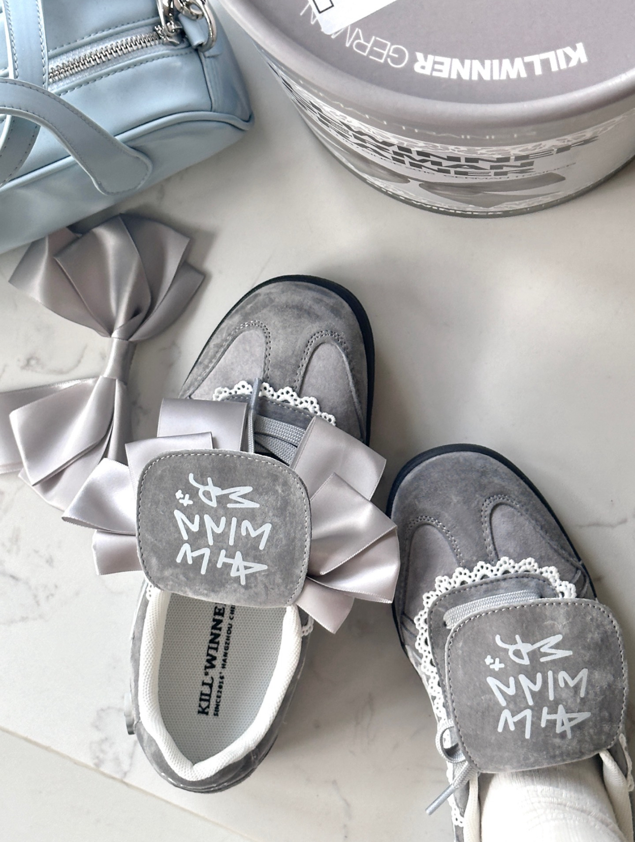 預訂|Killwinner 德訓鞋 蕾絲灰 (張員瑛同款)