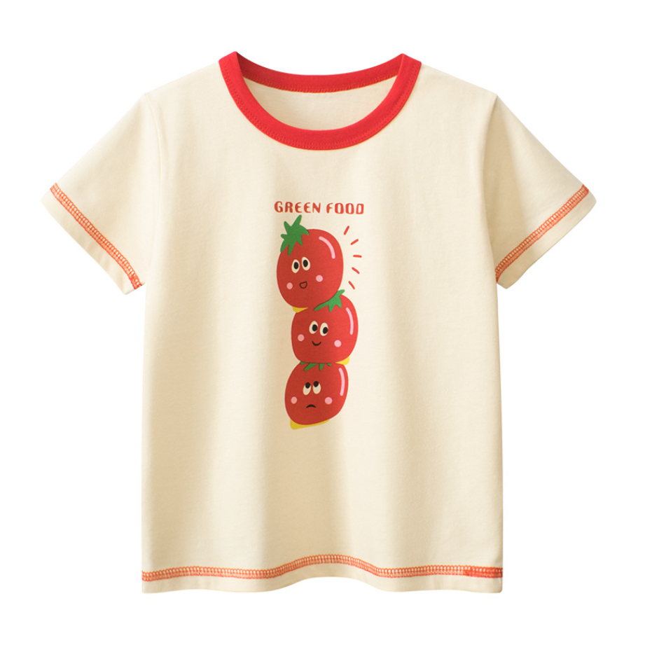 U0159 蕃茄圓領棉質tee $129@3