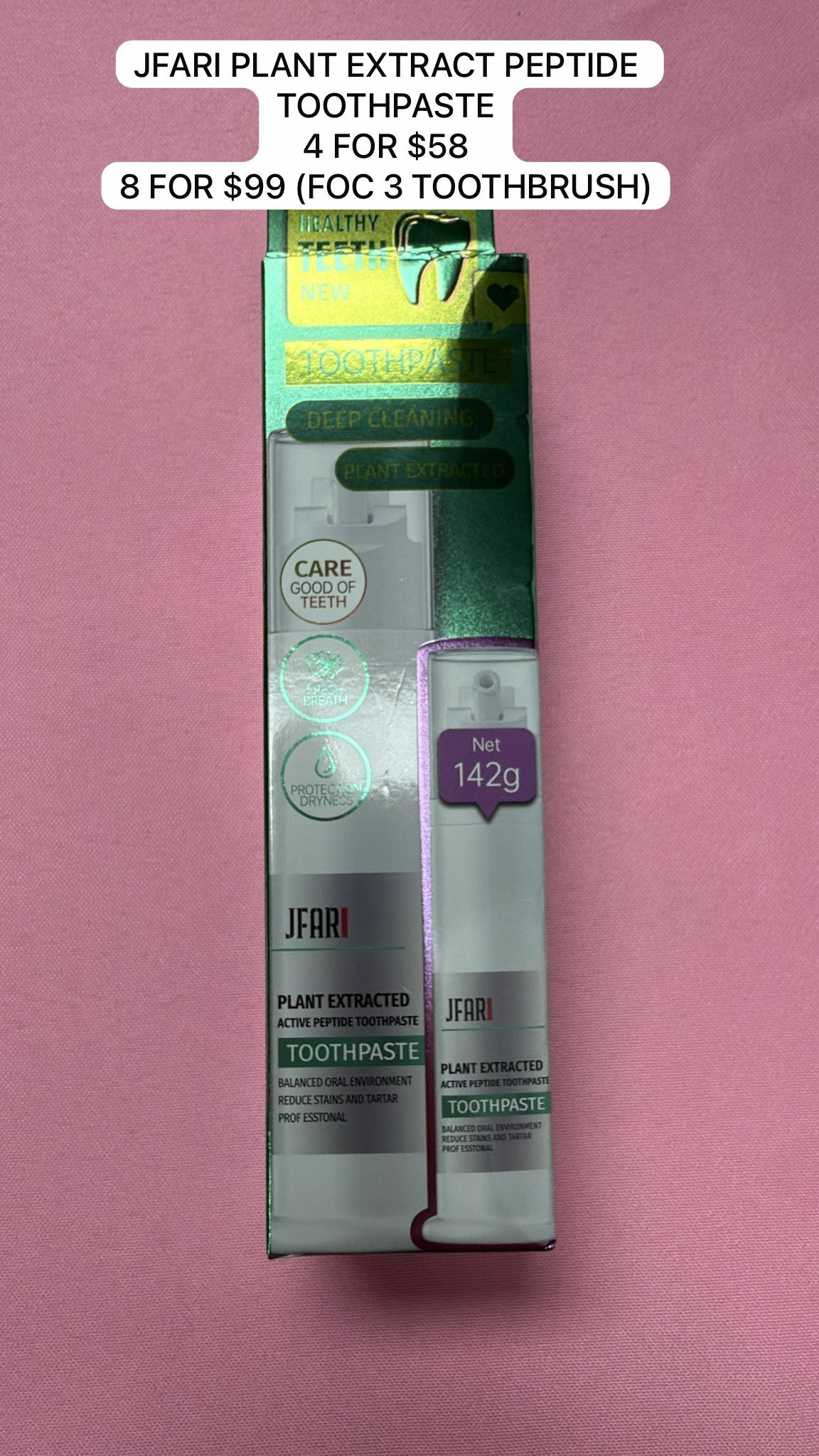 4 JFARI PLANT EXTRACT PEPTIDE TOOTHPASTE (EVAN)