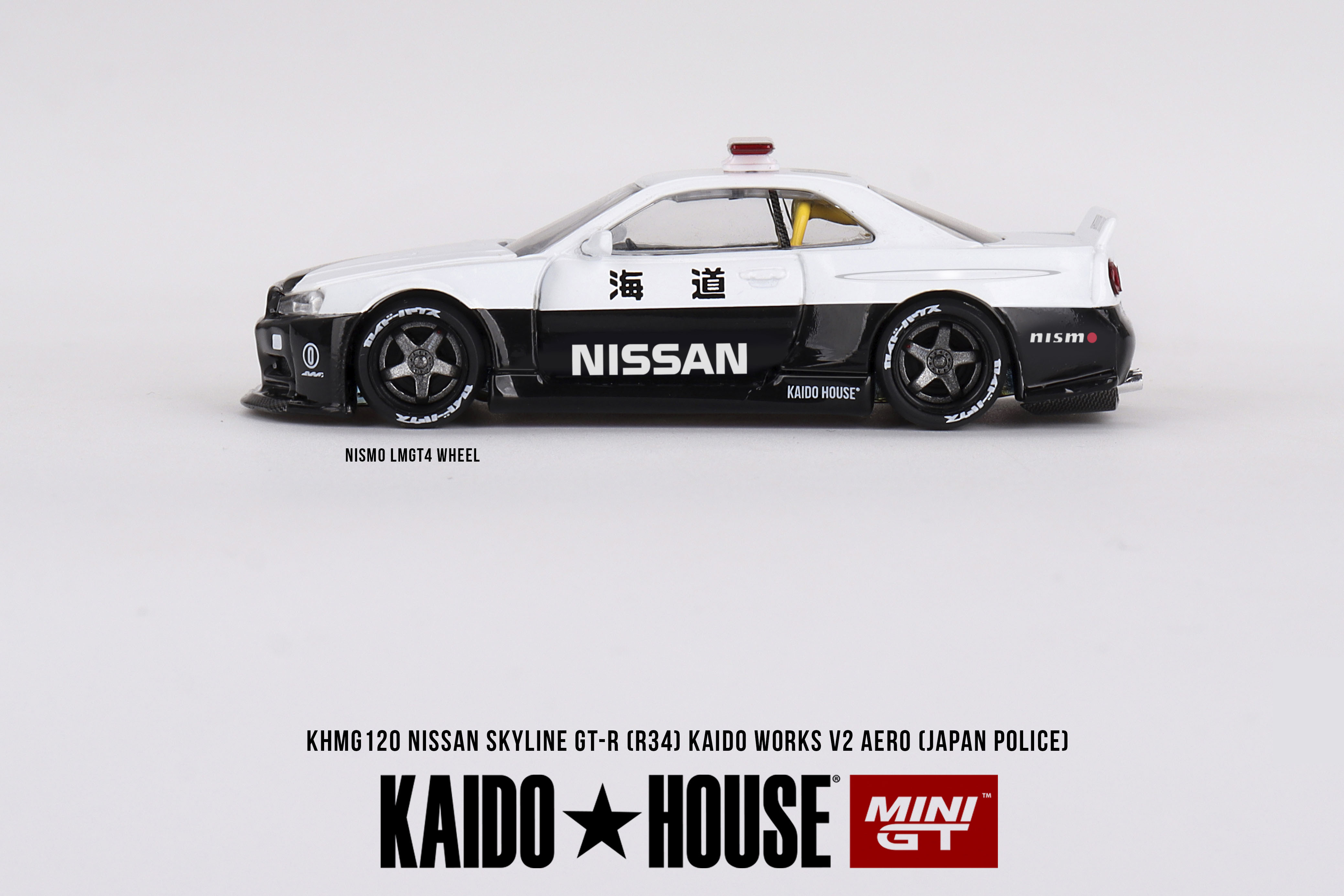 Mini GT 1/64 KHMG120 Nissan Skyline GT-R R34 Kaido Wor