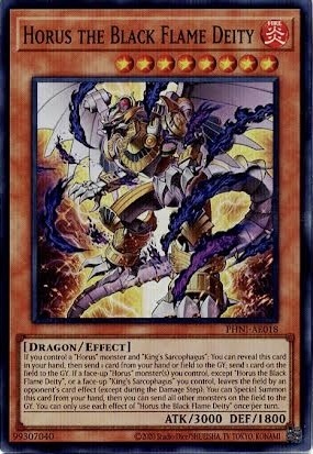 PHNI-AE018 (SR/SER/QCSE)Horus the Black Flame Deity(荷魯斯