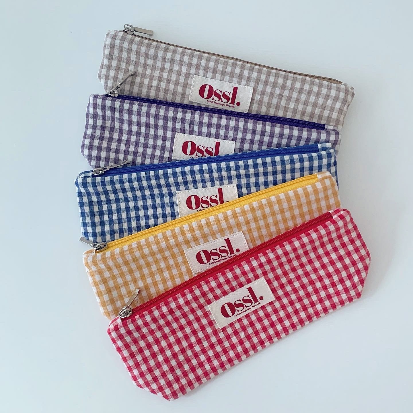 [Ossl] Check Pencil Case (筆袋) - 5colors
