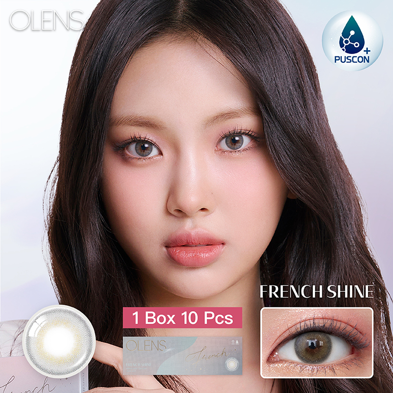 慵懶空靈感｜OLENS French Shine 1 Day Gray 巴黎灰｜日拋彩妝隱形眼鏡