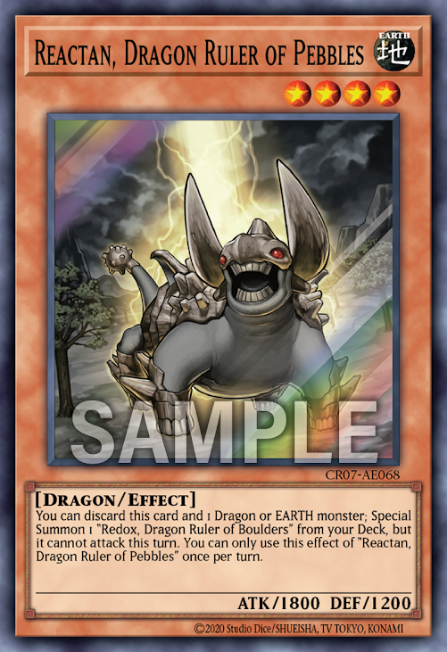 CR07-AE068 (SR)Reactan, Dragon Ruler of Pebbles(地征龍 反應物