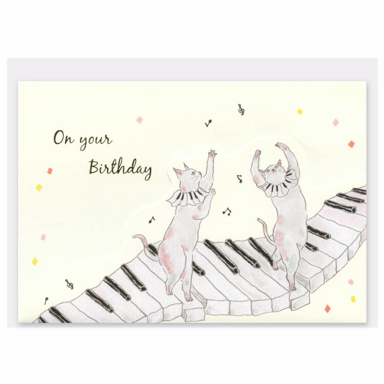 ACTIVE - 插畫師【TOCORO COMUGI】的立體生日卡：貓貓的鋼琴教室