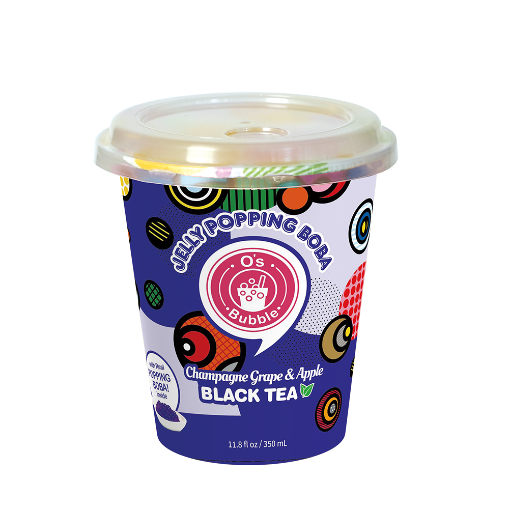 Champagne Grape Green Tea with Popping Boba (350ml)