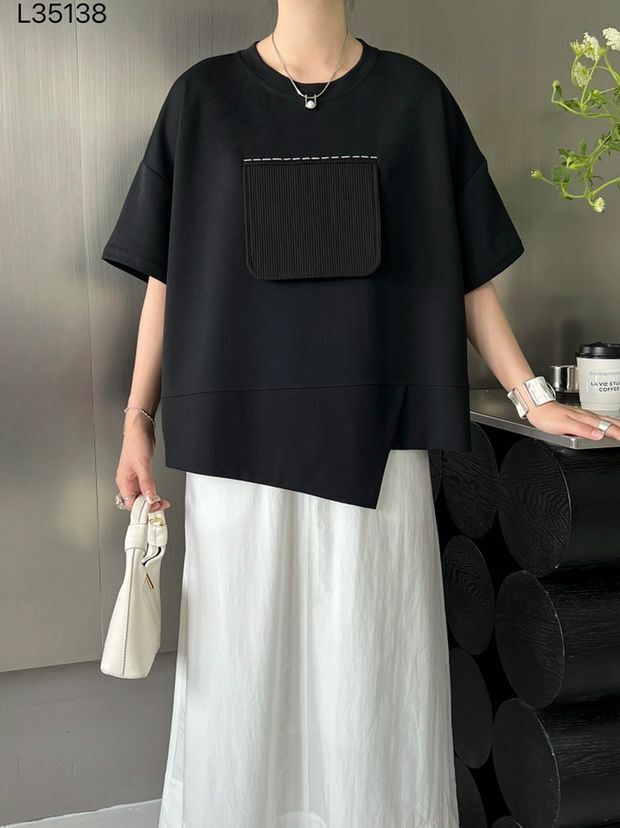 Asymmetric Flap Top [#35138]