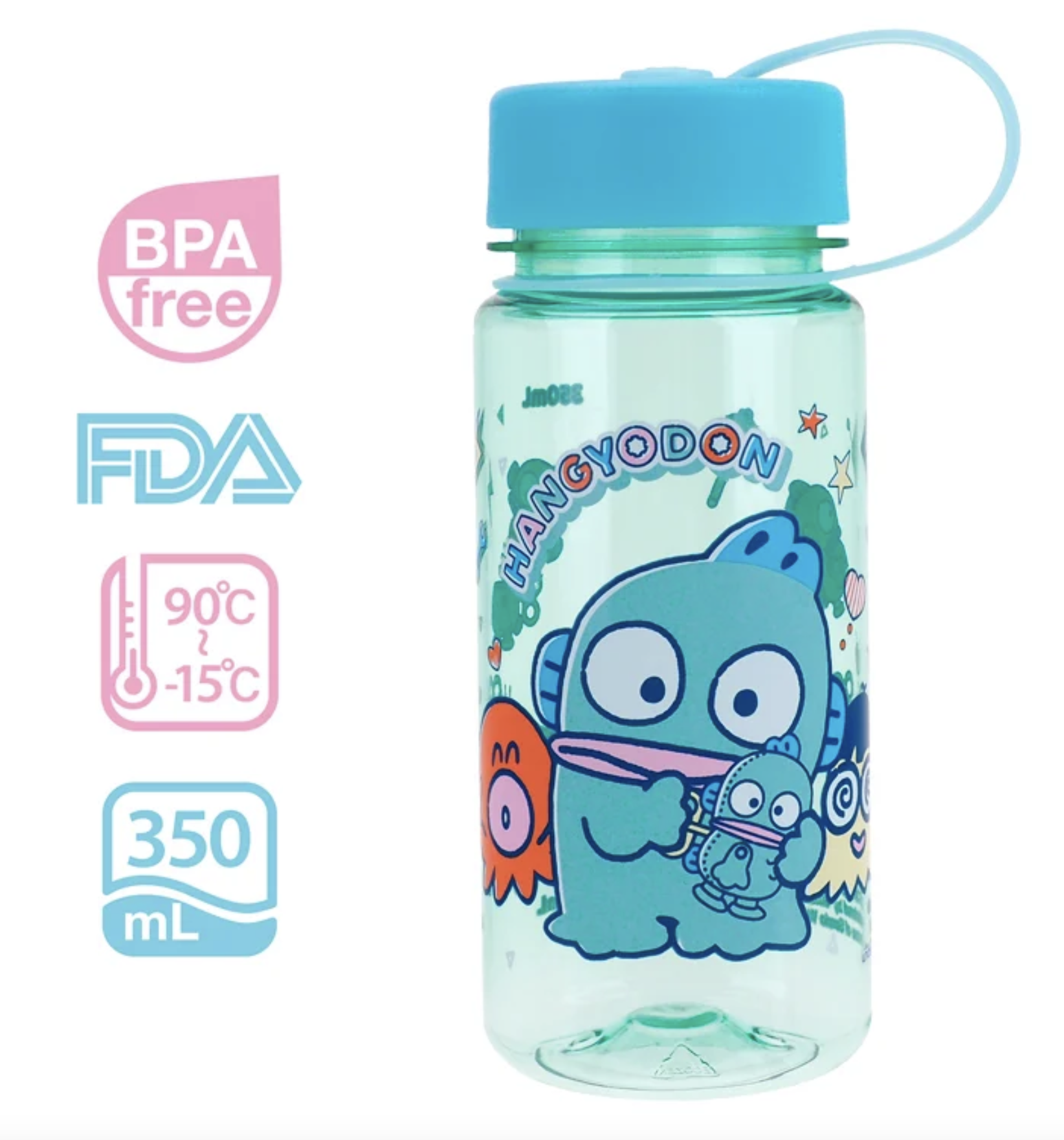 Hangyodon 350ml BPA Free Water Bottle 9-7108-20