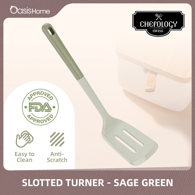 Chefology Slotted Turner (Sage Green)