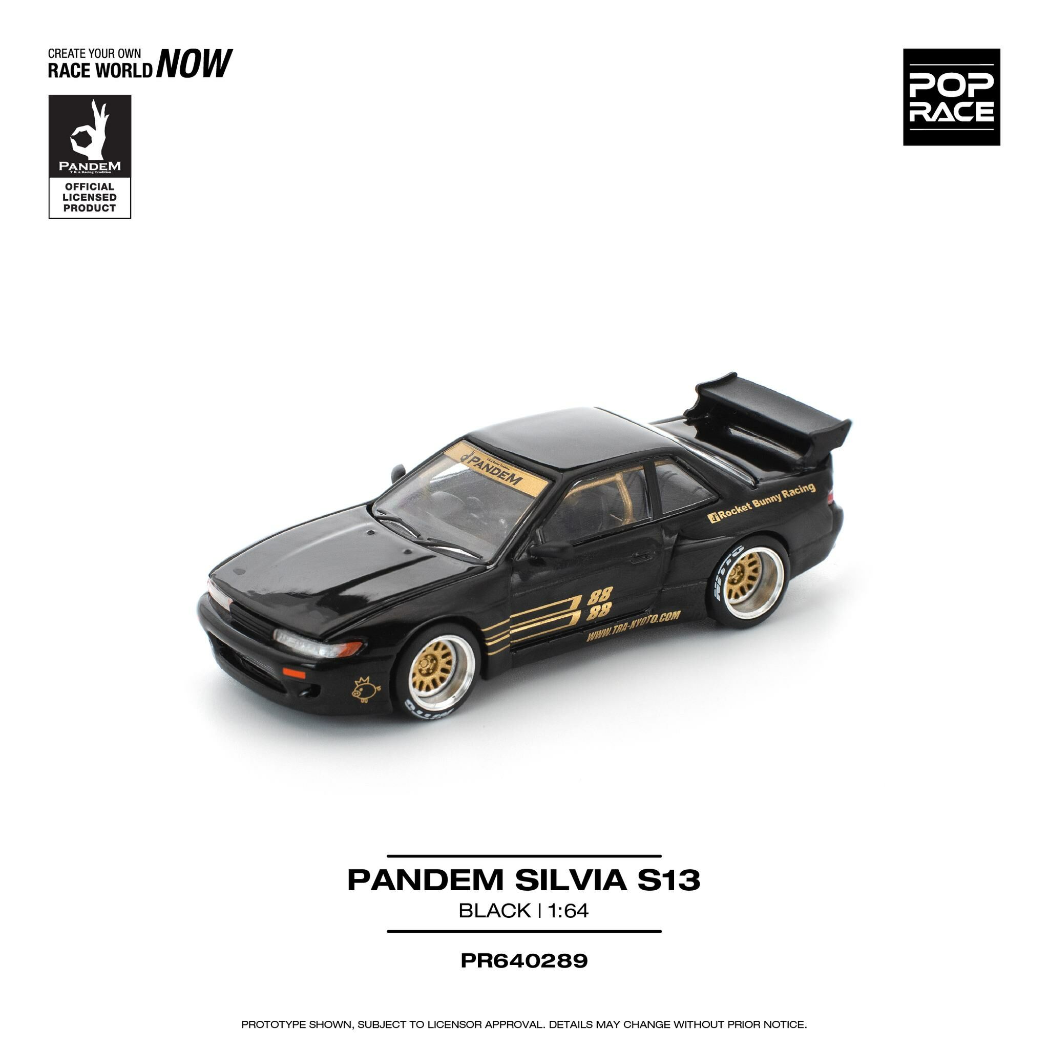 (預訂) CB587 Pop Race PR640289 1:64 PANDEM SILVIA S13