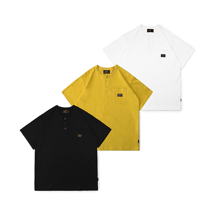 BSSP - HENLEY NECK POCKET TEE 3 Colors