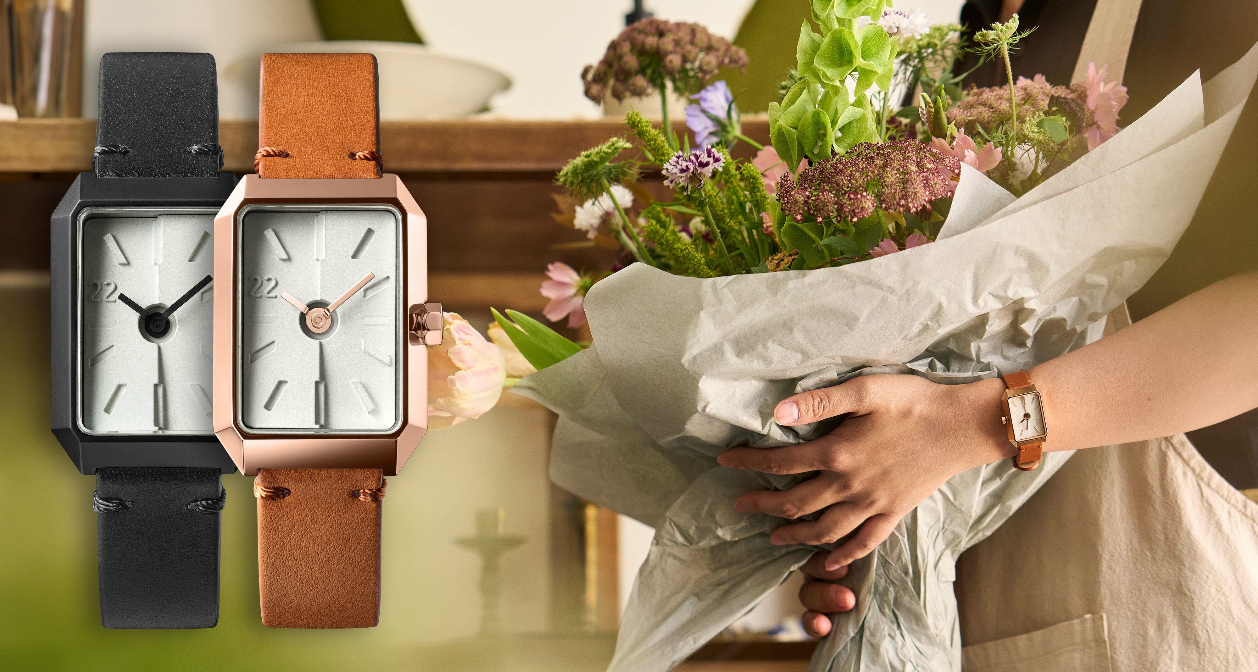 限量聯名｜ 22STUDIO X 印花樂 上下坡方型清水模錶