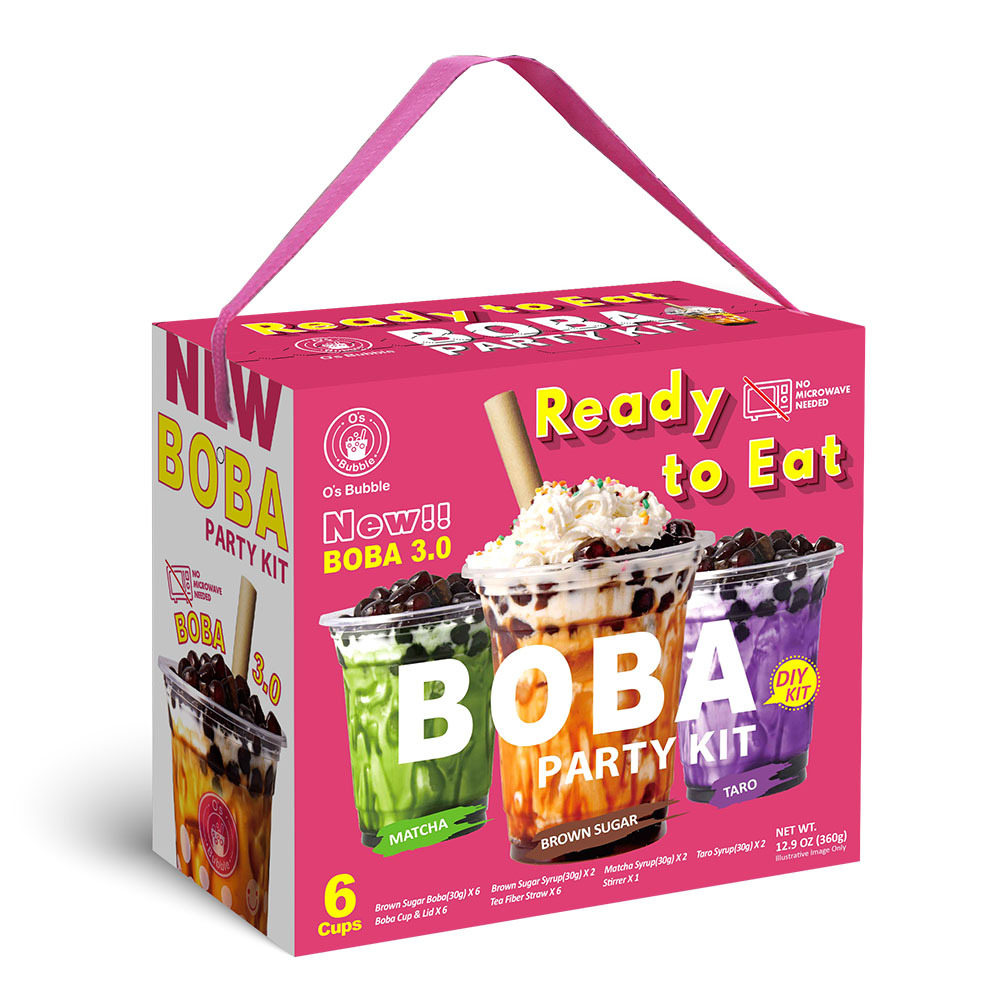Open To Eat Boba Party Kit- Brown Sugar / Matcha / Taro