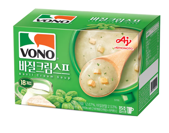 現貨 韓國vono basil cream soup 17g*15包 (AT4 68)