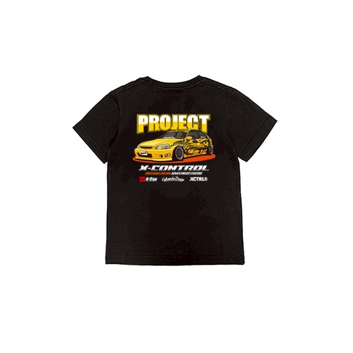 XCTRL x Gokuraku 極楽聯名JDM-B計畫童裝短T-黑