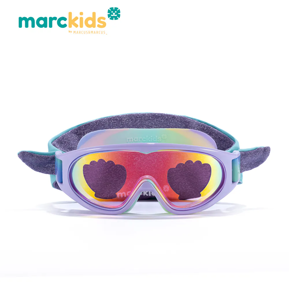 Marcus&Marcus-Marckids 兒童頭帶式造型大框泳鏡 - 喵咪美人魚