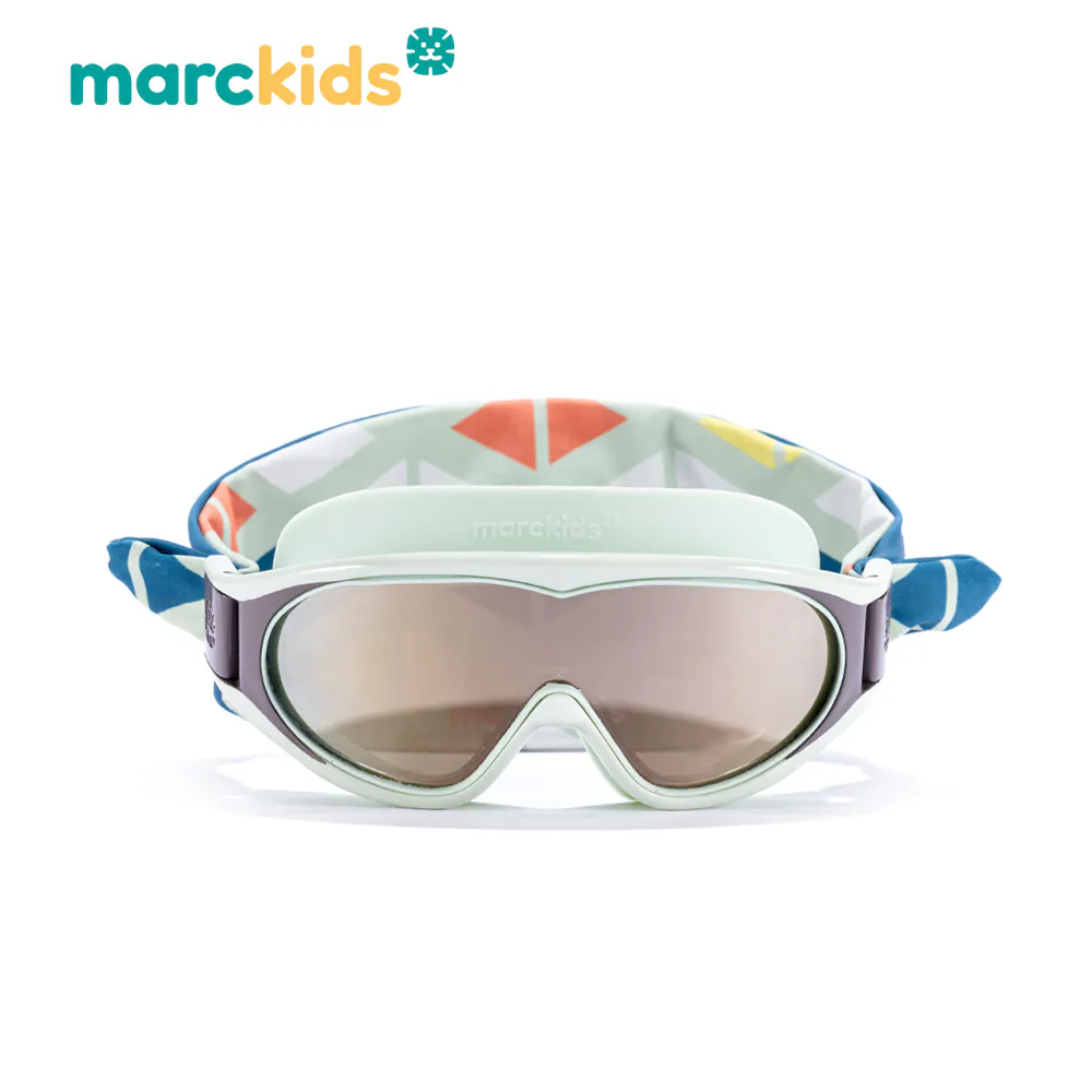 Marcus&Marcus-Marckids 兒童頭帶式造型大框泳鏡 - 叢林圖騰