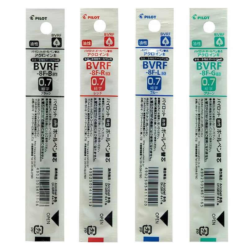 PILOT 百樂牌 - Dr. Grip、Acroball／0.7mm【多色／多功能】替芯 - BVRF-8