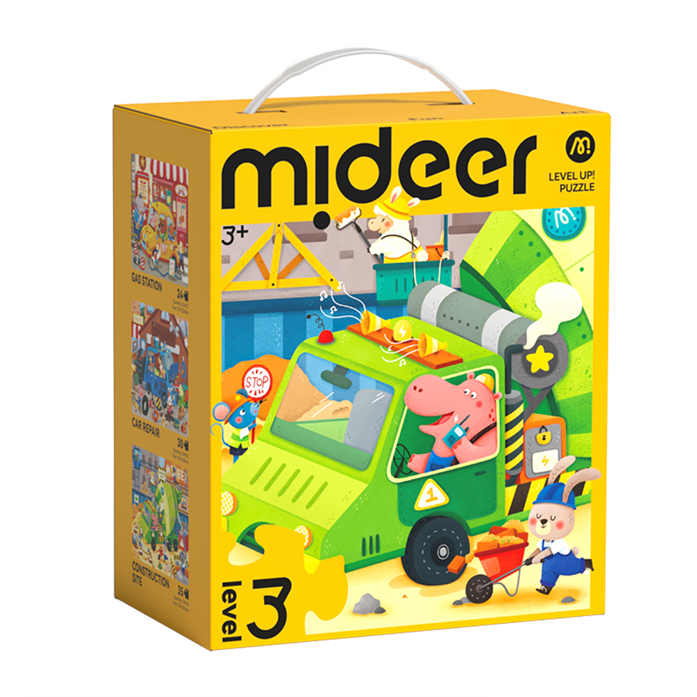 【Mideer】進階式拼圖-城市交通(LEVEL3)