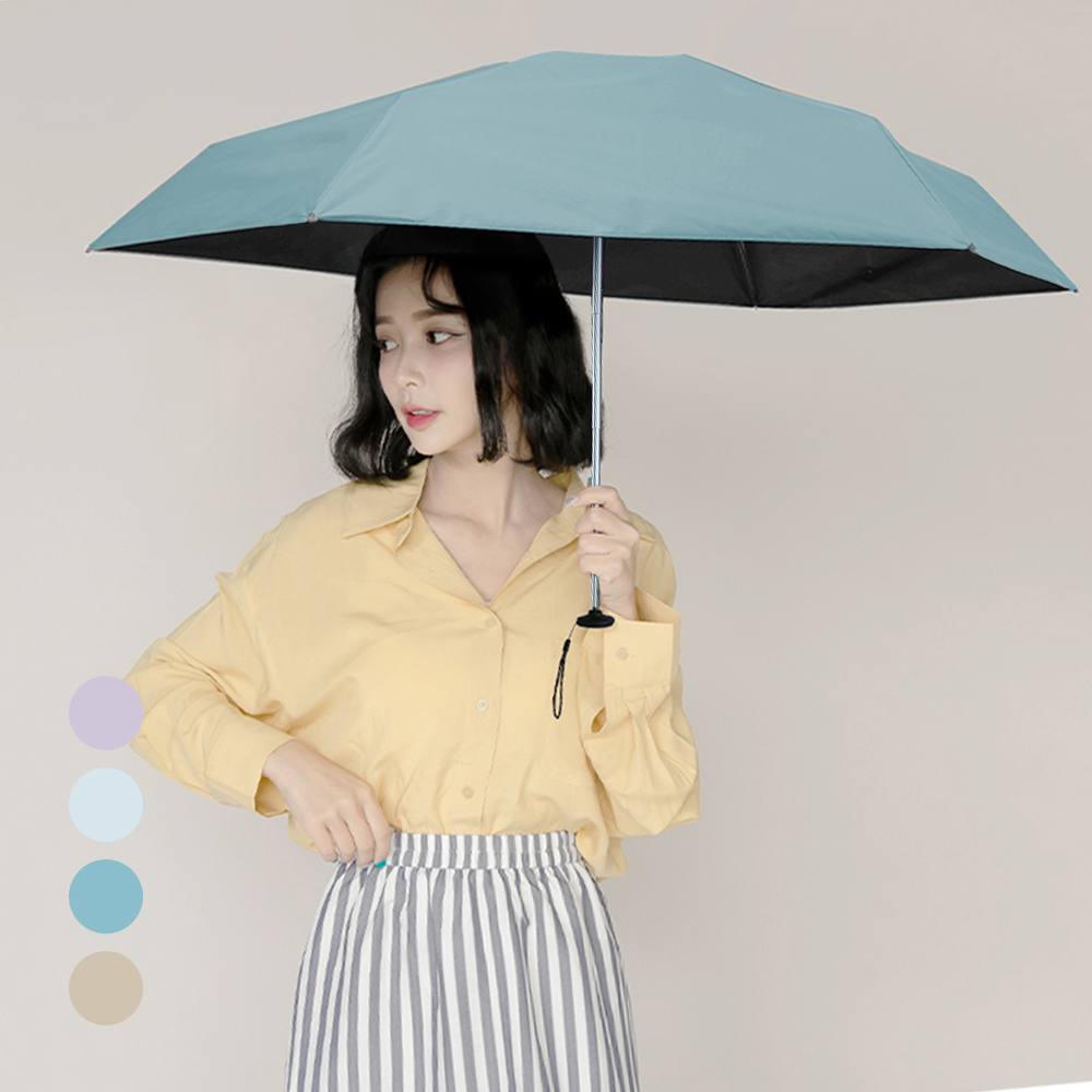 《BigRed 極度輕黑膠 MINI》50CM手開折傘-雨傘王UmbrellaKing，全台雨具專業品牌