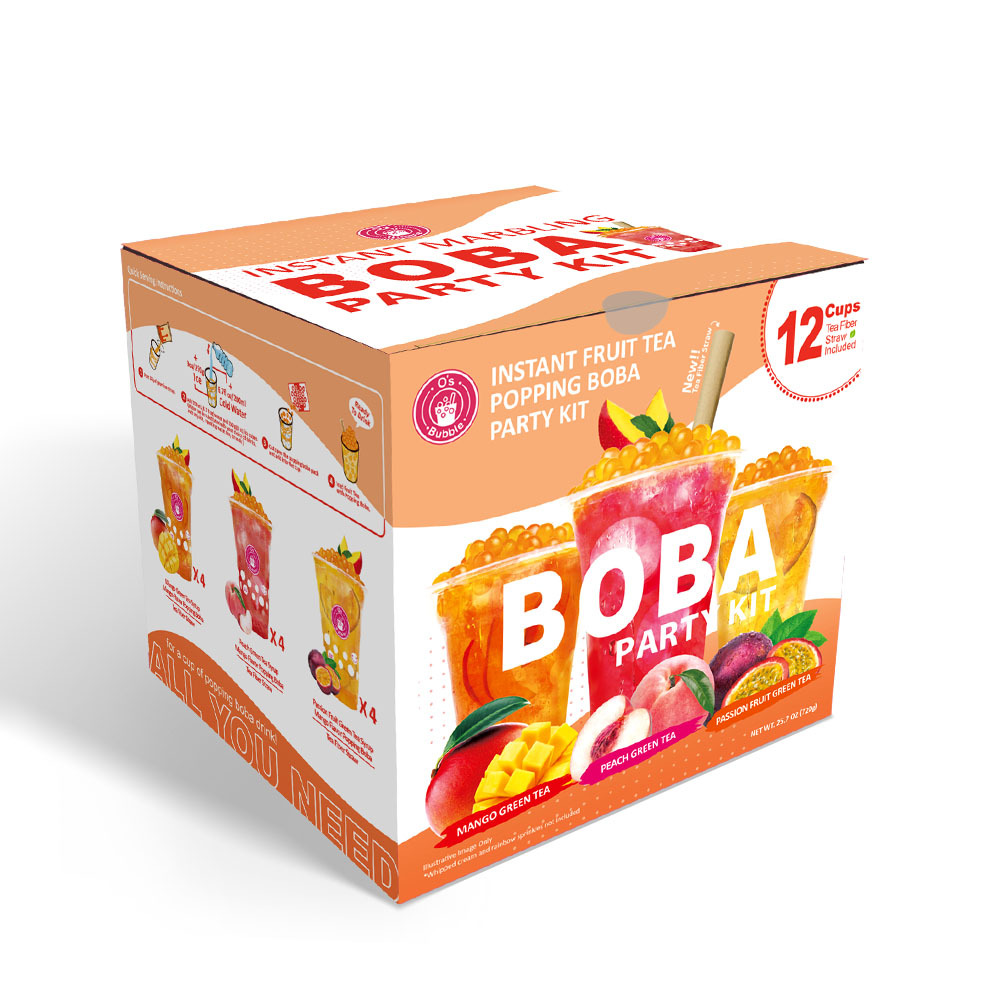 Fruit Tea Popping Boba Party Kit - Mango Green Tea / Pa
