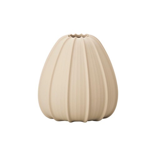 莉朵花藝｜CLAY｜CL-171-806-311｜pullea圓潤線條弧型花器16H｜紗霧米褐